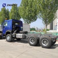 China NEW HOWO 6X4 Tipper Truck Chassis 400HP 10 Wheels Blue Dump Truck Chassis for sale