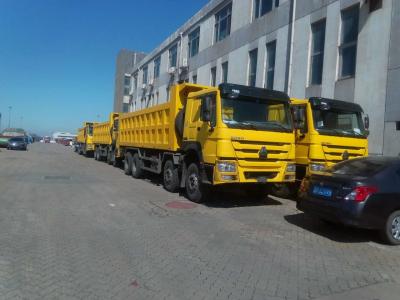 China Yellow 12 Wheels 8x4 Dump Truck Heavy Duty 30-40M3 60-70T Load Capacity for sale
