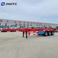 China Customizable 20 Feet 40 Feet Extended Container Chassis Sale 3 Axles Container Trailer Skeleton Semi Trailer Truck for sale