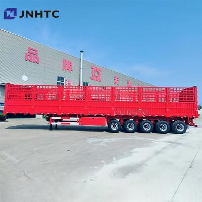 China High Strength 3 Axles 4 Axle 5 Axles Customized Bulk Cargo Fence Semi Trailer 16 Meters Cargo Trailer With Tarpaulin for sale