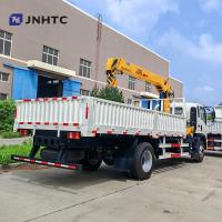 China HOWO Crane Truck With 4X2 6 Wheels Crane 5 Ton Cargo Truck With 12ton Folding Arm Crane for sale
