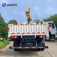 China HOWO Crane Truck With 4X2 6 Wheels Crane 5 Ton Cargo Truck With 12ton Folding Arm Crane for sale