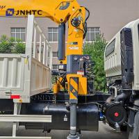China HOWO Crane Truck With 4X2 6 Wheels Crane 5 Ton Cargo Truck With 12ton Folding Arm Crane for sale