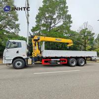 China New FAW 8 Ton 12 Ton Telescopic Boom Truck Crane Truck Mounted Crane Hydraulic Mobile Truck Crane for sale