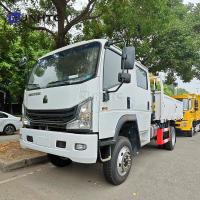 China HOWO Crane Truck 4X2 6 Wheels Crane 5 Ton Cargo Truck With 12ton Straight Arm Crane Truck for sale