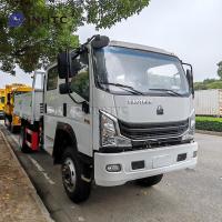 China HOWO Crane Truck 4X2 6 Wheels Crane 5 Ton Cargo Truck With 12ton Straight Arm Crane Truck for sale