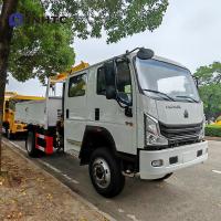 China HOWO Crane Truck 4X2 6 Wheels Crane 5 Ton Cargo Truck With 12ton Straight Arm Crane Truck for sale