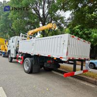 China HOWO Crane Truck 4X2 6 Wheels Crane 5 Ton Cargo Truck With 12ton Straight Arm Crane Truck for sale