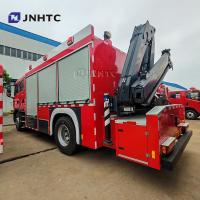 China Howo TX Fire Fighting Truck 5000L Water Foam Tanker 4X4 With Crane Truck for sale