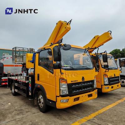 China Howo 4x2 Mounted High Altitude Operation Truck Bucket Truck Aerial Working Platform Truck For Street Light Maintenance for sale