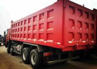 China 8×4 371HP Heavy Duty Dump Truck 32 Tons Load 30CBM Dump Box White Red Yellow Color for sale