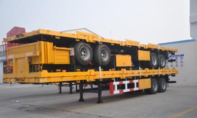 China Single Speed Support Leg Semi Low Bed Trailer 2 Axles Equipment For 28 Tons for sale