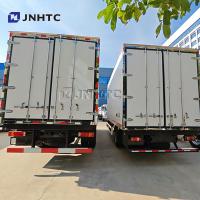 China Hot Sale HOWO 6 Wheels 4x2 Small Manual Freezer Truck Refrigerated Container Truck for sale