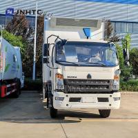 China New and Used 10Tons Right Steering HOWO 5 Degree 140HP Frozen Cargo Refrigerator Truck for sale