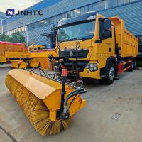 China Howo TX Road Salt Spreader Snow Melting Machine 6X4 350HP Suitable Snow Sweeper Truck for sale