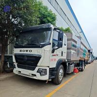 China HOWO Road Sweeper Truck 4X2 Mounted Road Salt Spreader Snow Cleaning Truck for sale