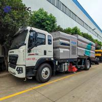 China HOWO Road Sweeper Truck 4X2 Mounted Road Salt Spreader Snow Cleaning Truck for sale