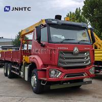China Knuckle Boom 8 Ton Hydraulic HOWO NX Cargo Flatbed Truck Mounted Crane For Sale for sale