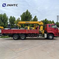 China Knuckle Boom 8 Ton Hydraulic HOWO NX Cargo Flatbed Truck Mounted Crane For Sale for sale