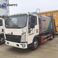 China Fast Speed New HOWO 6 Wheel 5-15cbm Trash Bin Cleaning Garbage Truck for sale