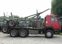 China Cement Tank Truck / Volume Dump Truck Sinotruk Logging Transporter Truck for sale
