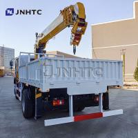 China Howo Light Mini 4*4 6 Wheeler Double Row Cab Cargo Truck With Telescopic Boom Cranes 8 ton Mounted Crane Cargo Truck for sale