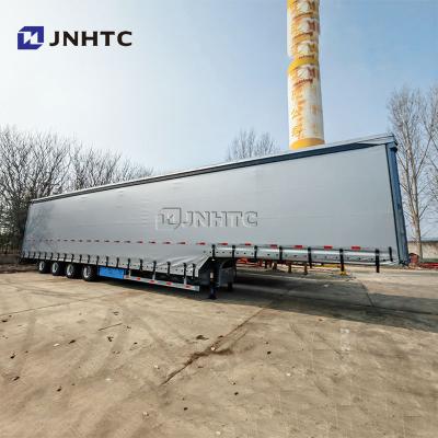 China 4 Axles 40FT Side Curtain Trailer With 60tons For Drink And Cargo Side Curtain Trailer With Tarpaulin for sale