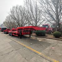 China Gooseneck Lowbed Trailer Lowboy Axle 60 Tons 4 Axles Steel Truck Trailers Low Bed Truck Trailer for sale