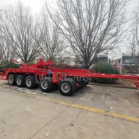 China Gooseneck Lowbed Trailer Lowboy Axle 60 Tons 4 Axles Steel Truck Trailers Low Bed Truck Trailer for sale