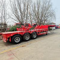 China Gooseneck Lowbed Trailer Lowboy Axle 60 Tons 4 Axles Steel Truck Trailers Low Bed Truck Trailer for sale