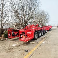 China Gooseneck Lowbed Trailer Lowboy Axle 60 Tons 4 Axles Steel Truck Trailers Low Bed Truck Trailer for sale