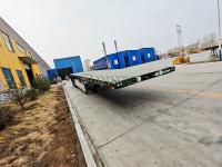 China 3 Axles 40tons Flatbed Semi Trailer 20ft 40ft Containers for sale