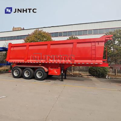 China Hydraulic Dump Tipper Trailer 3 Axle Semi Trailer For Construction Waste / Sand Transport for sale