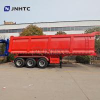 China Hydraulic Dump Tipper Trailer 3 Axle Semi Trailer For Construction Waste / Sand Transport for sale