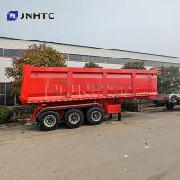 China Hydraulic Dump Tipper Trailer 3 Axle Semi Trailer For Construction Waste / Sand Transport for sale