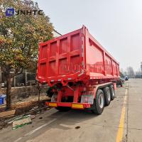 China Hydraulic Dump Tipper Trailer 3 Axle Semi Trailer For Construction Waste / Sand Transport for sale
