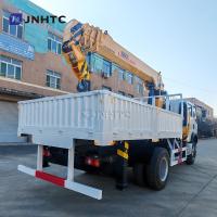 China Howo Mini 4*4 6 Wheeler Double Row Cab Cargo Truck With Telescopic Boom Crane Truck for sale