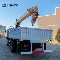 China Howo Mini 4*4 6 Wheeler Double Row Cab Cargo Truck With Telescopic Boom Crane Truck for sale
