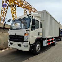China Brand New Howo 4X2 8ton Light Van Container Cargo Truck for sale