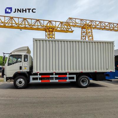 China Brand New Howo 4X2 8ton Light Van Container Cargo Truck for sale