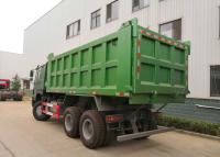 China Green Dump Mining Tipper Trucks / Heavy Dump Truck Steel Framed Structure for sale