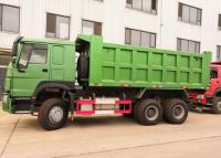 China Green Dump Mining Tipper Trucks / Heavy Dump Truck Steel Framed Structure for sale