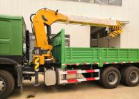 China Mobile Low Bed Truck Mounted Straight Arm Crane 8x4 With 15 Ton , Swing Arm Crane for sale