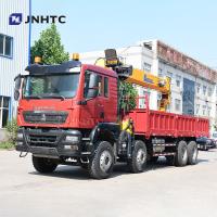China Howo TX Cargo Truck Mounted Crane 8x4 12ton To 20 Ton Straight Arm Crane  Truck for sale