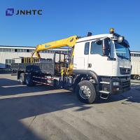 China New HOWO TX380 6x4 12T Flatbed Dropside Capacity Cargo Transporting Truck Straight Arm Boom Crane Trucks for Sale for sale