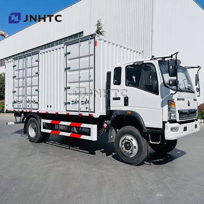 China New HOMAN 6 Wheel 5-8ton Van Box Type Cargo Truck Diesel with Yuchai Engine Side Door Opening for sale