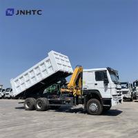 China Sinotruk Howo 6x4 371hp Dump Trucks with Crane 10 Ton Singapore Truck Mounted Telescopic Boom Crane for sale