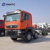 China HOWO TX 8X4 Tipper Truck Chassis 400HP 12 Wheels Blue Dump Truck Chassis for sale