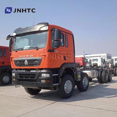 China HOWO TX 8X4 Tipper Truck Chassis 400HP 12 Wheels Blue Dump Truck Chassis for sale
