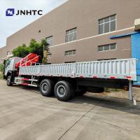 China Howo Fence Cargo Truck 10Tons Folding Crane 6X6 10 Wheels 340hp For Sale for sale